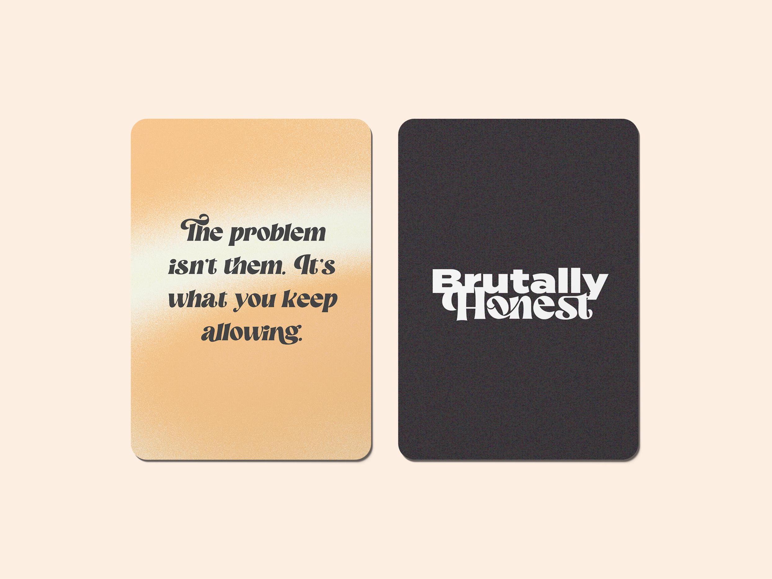 Brutally Honest Affirmations Cards Thought Love Printable No BS Deck ...
