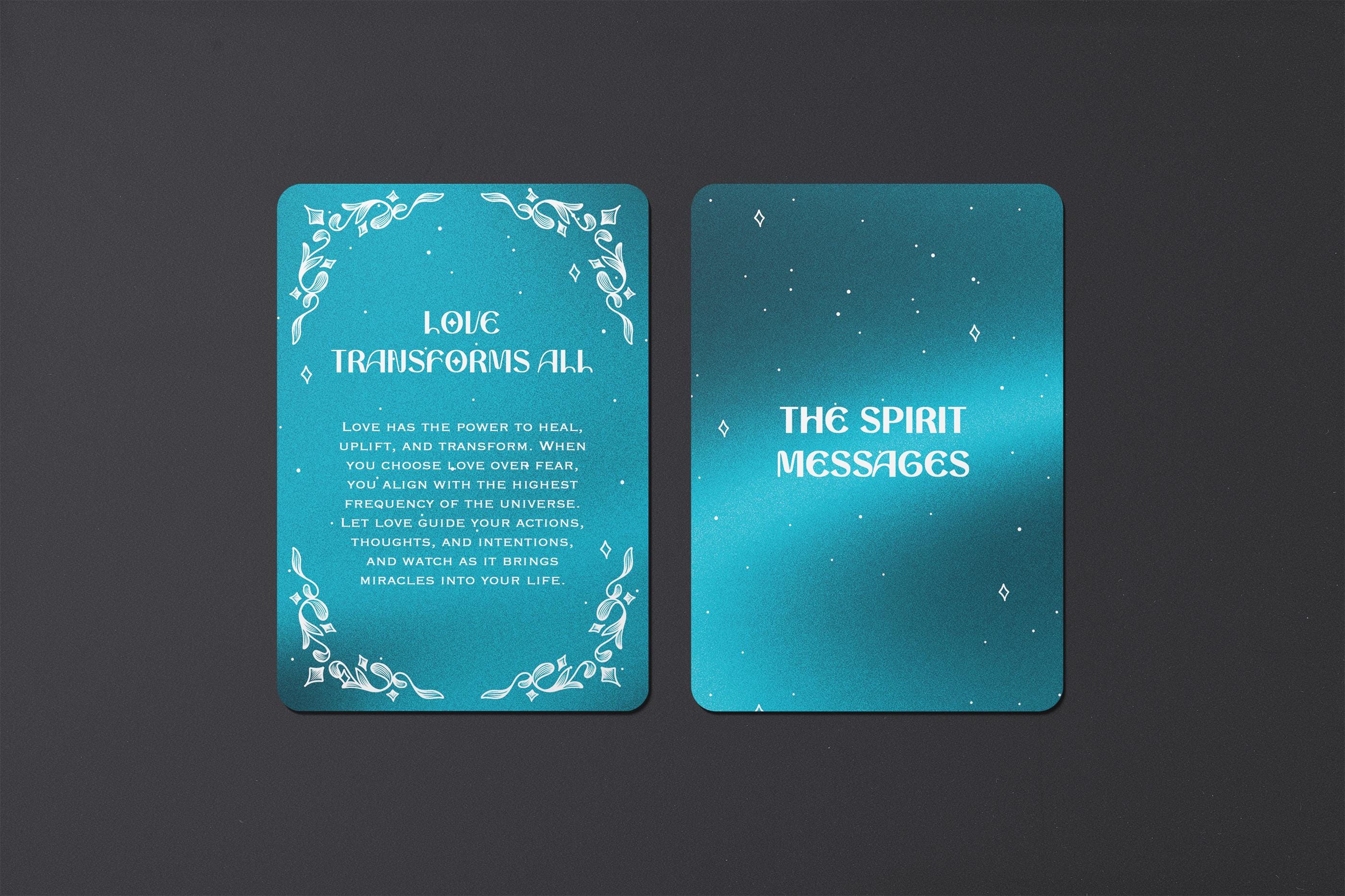 Spirit Messages Oracle Printable Deck Healing Affirmations Cards ...