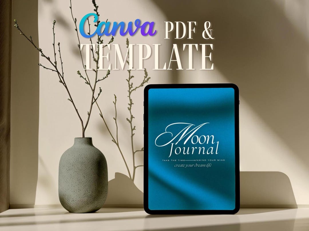 Moon Planner Journal Lunar Phase Tracker Manifestation Guide Canva ...