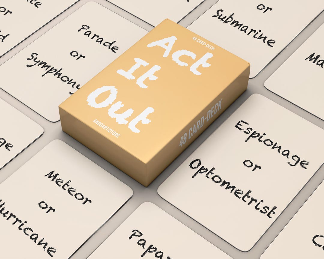 Digital Act It Out Printable Cards Charades Game Deck for Family Night ...