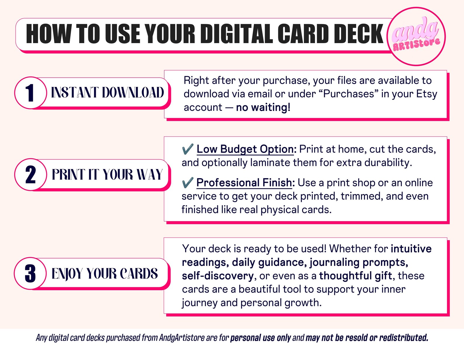 Action Guidance Oracle Printable Deck Decision-making Cards Intuitive ...