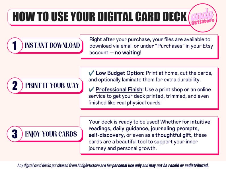 Action Guidance Oracle Printable Deck Decision-making Cards Intuitive ...