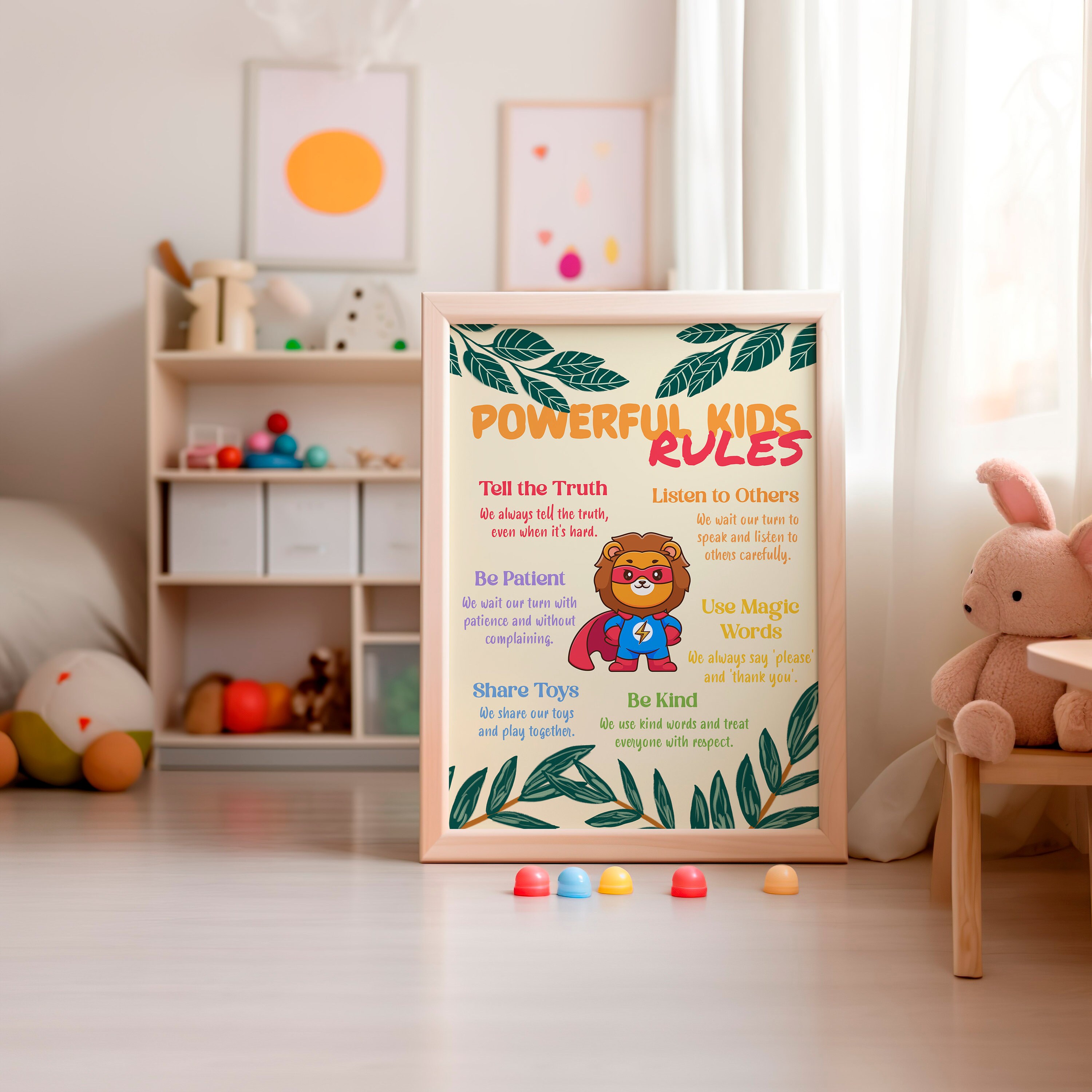 Rules for Kids Printable Motivational Wall Art for Children Positive ...