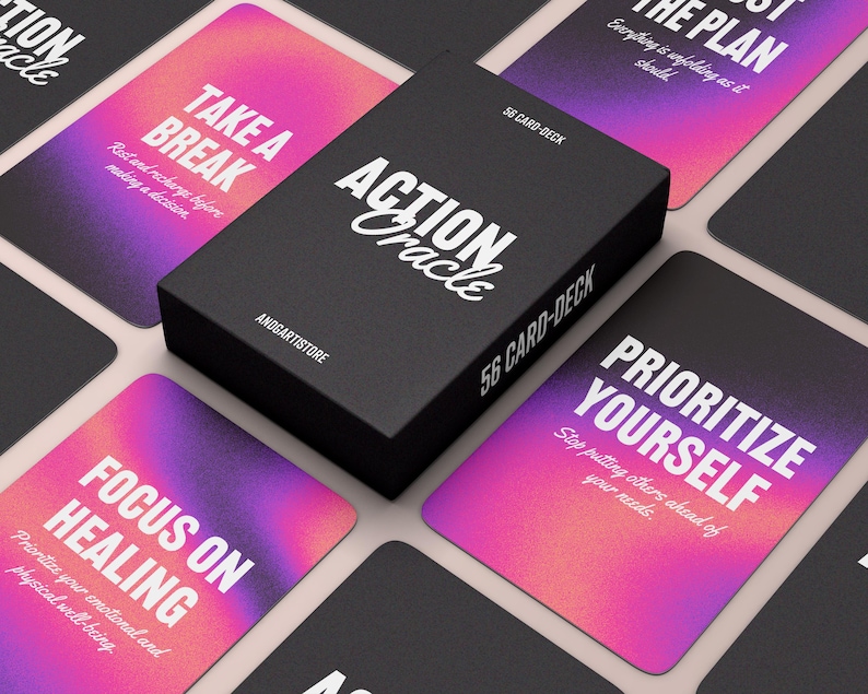 Action Guidance Oracle Printable Deck Decision-making Cards Intuitive ...