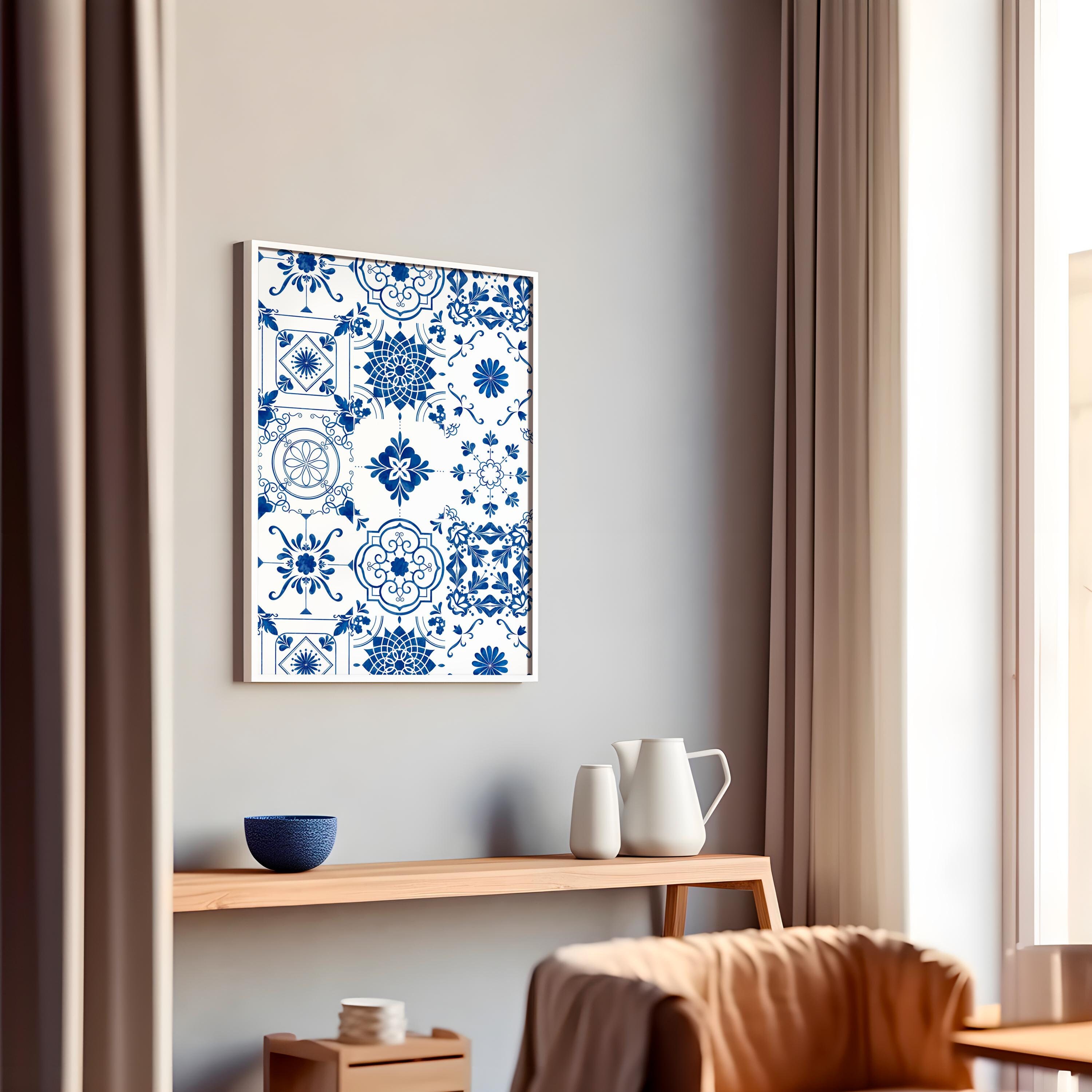 Portuguese Tile Art Design Printable Wall Decor Mediterranean Art ...