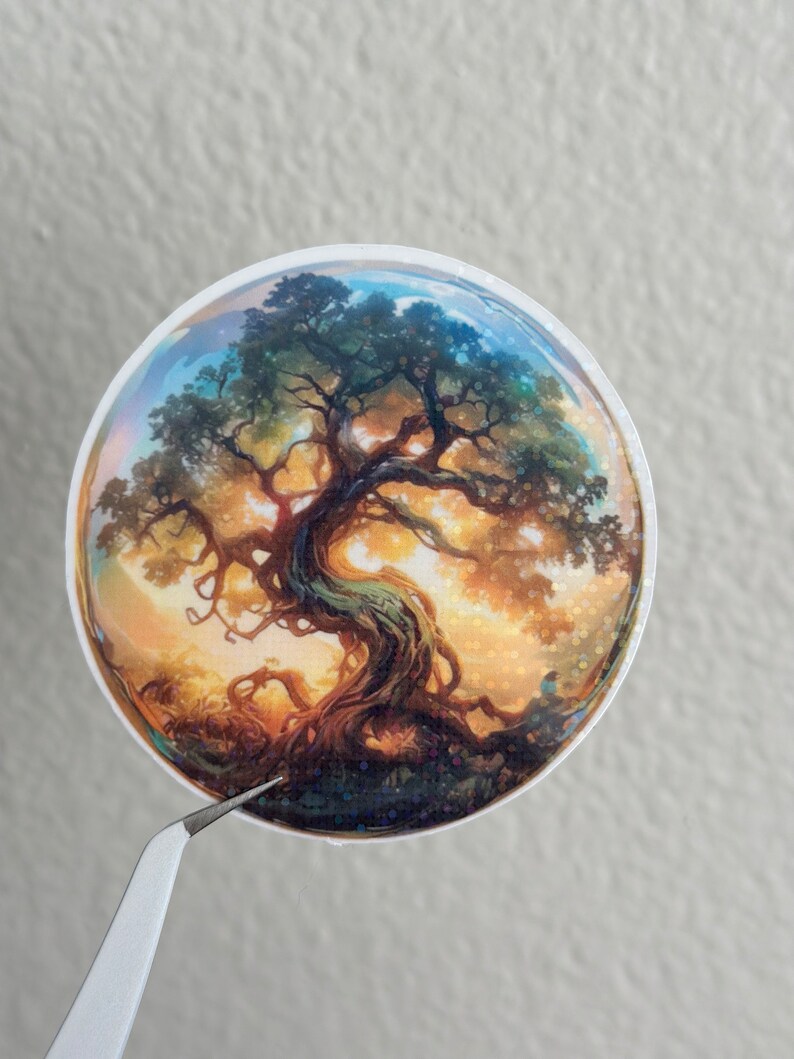 Holographic Tree of Life Sticker: Waterproof Vinyl Decal - Etsy