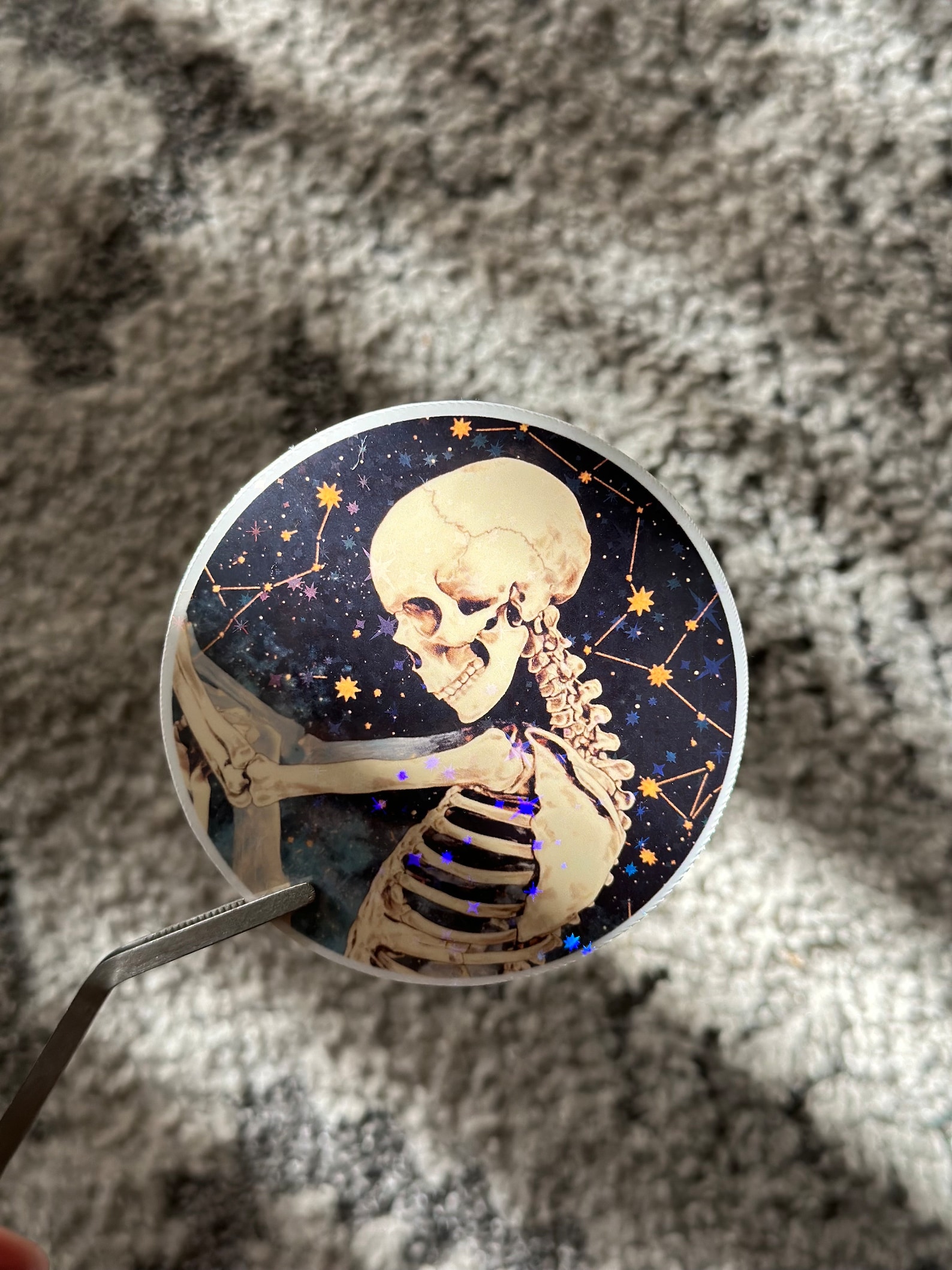 Human Skeleton Sticker, Holographic or Glossy Sticker, Waterproof ...