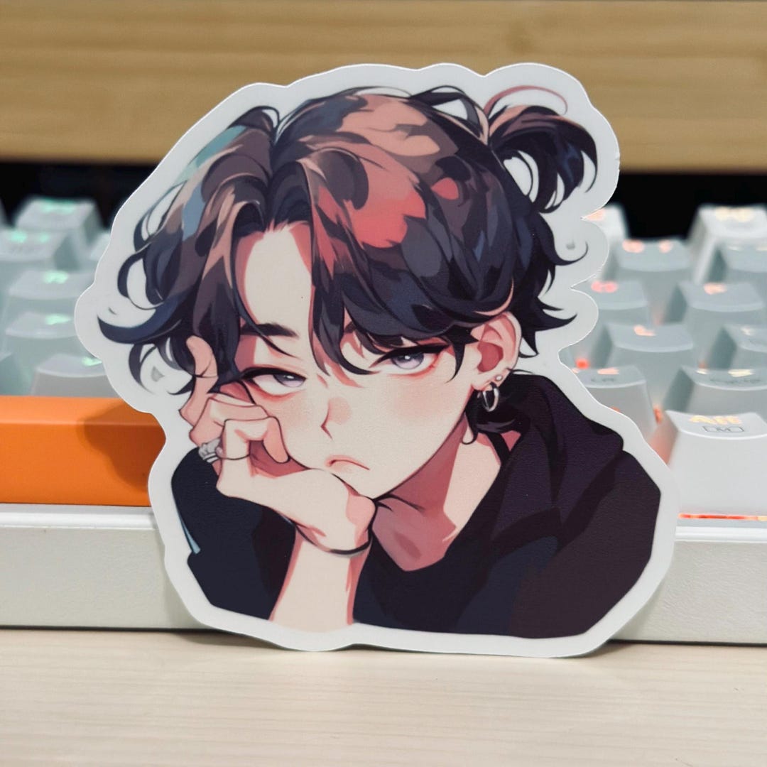 Bts V Cartoon Sticker, Waterproof BTS Sticker, Car Sticker, Bts Fan ...