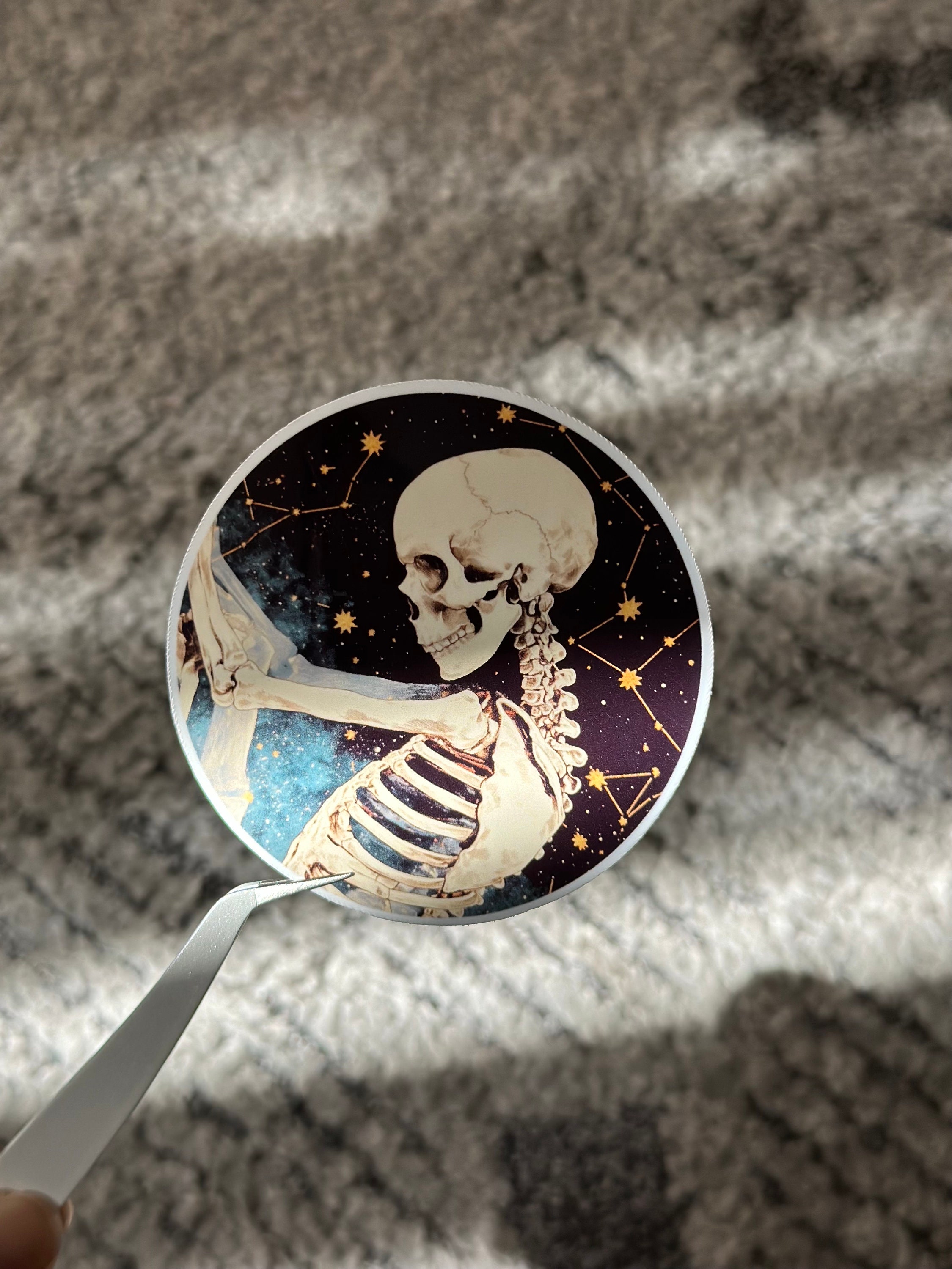 Human Skeleton Sticker, Holographic or Glossy Sticker, Waterproof ...