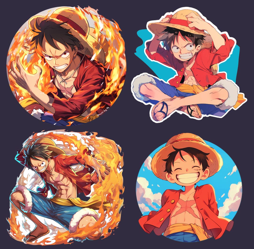 Holographic Luffy One Piece Sticker, One Piece Waterproof Vinyl Decal ...