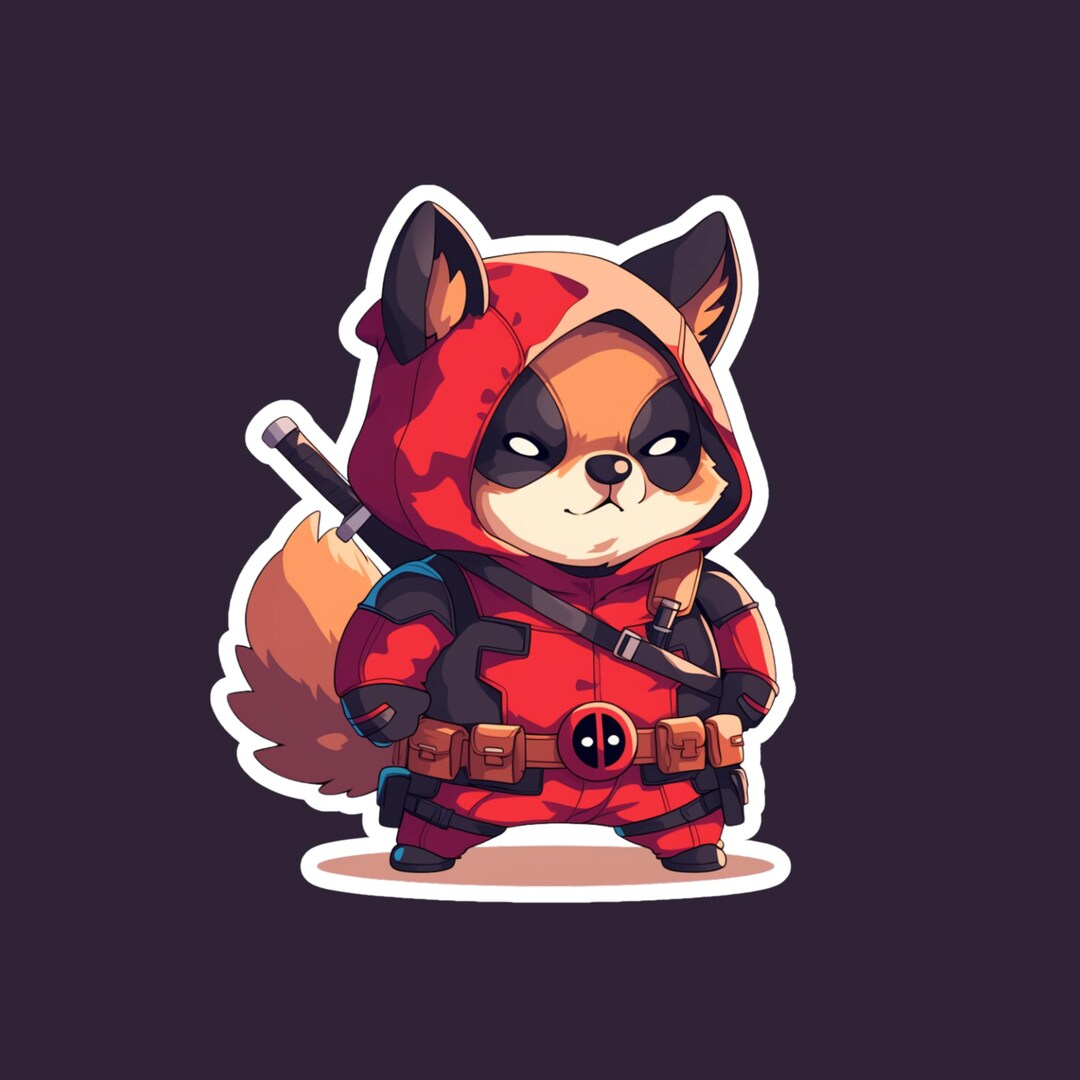 Dogpool Sticker, Waterproof Vinyl Deadpool Fan Art - Etsy