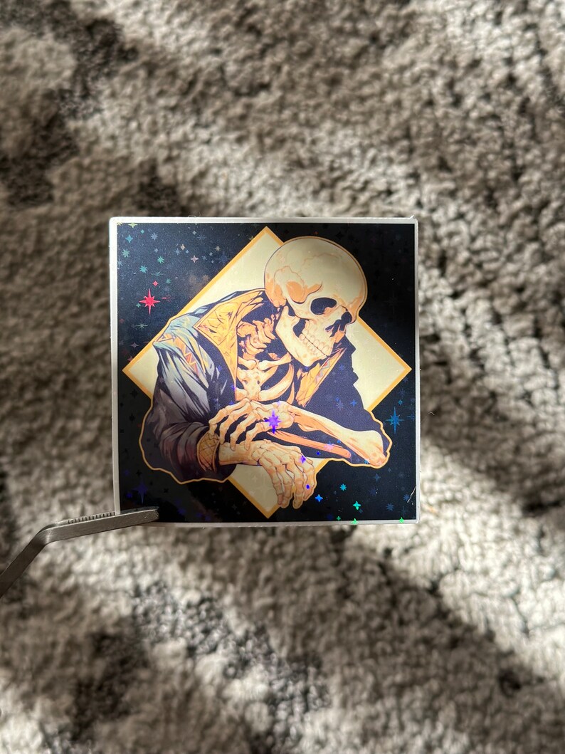 Human Skeleton Sticker, Holographic or Glossy Sticker, Waterproof ...