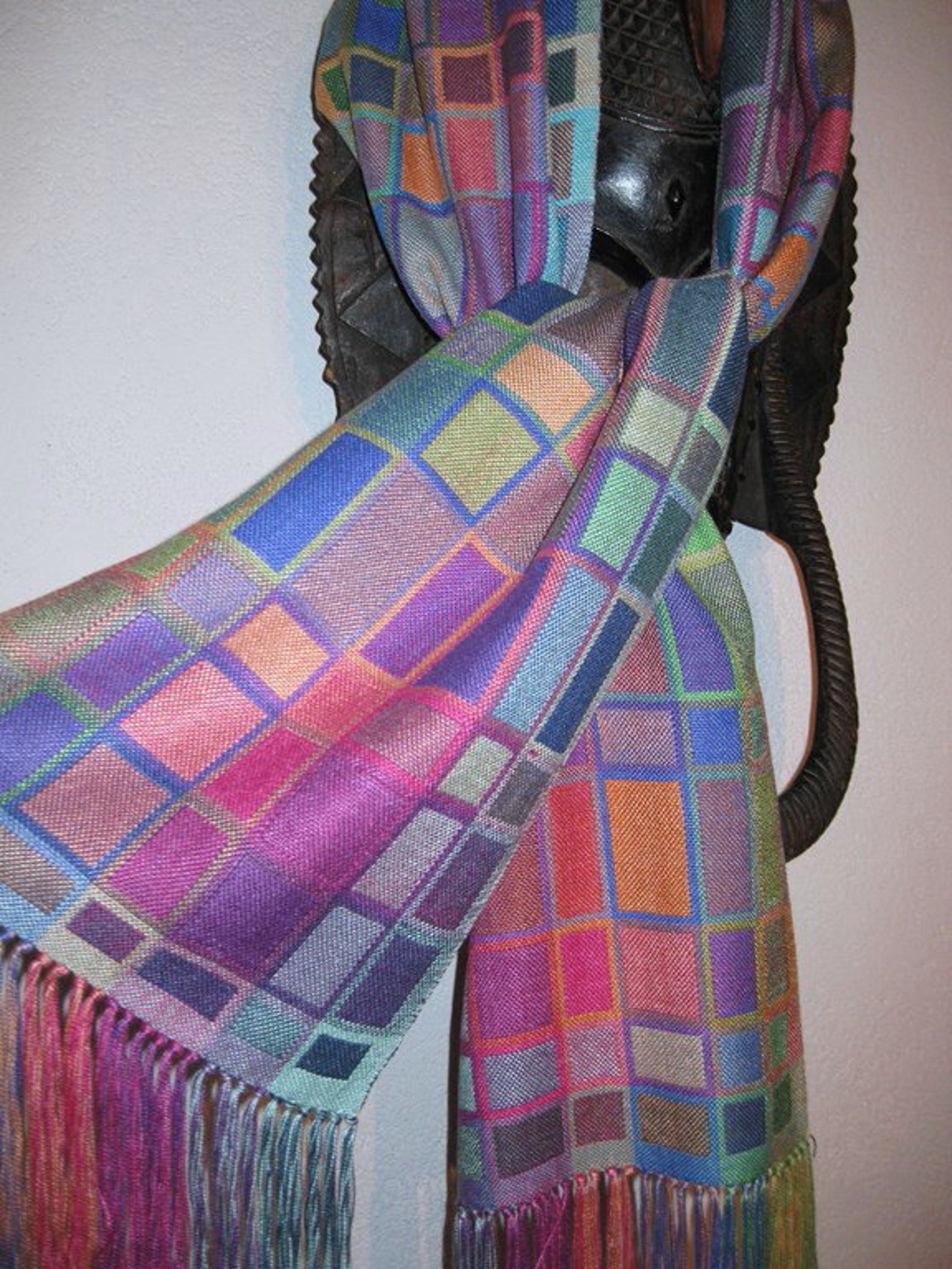 MADE TO ORDER for You Handwoven Silk Scarf, Doubleweave Hand Dyed ...