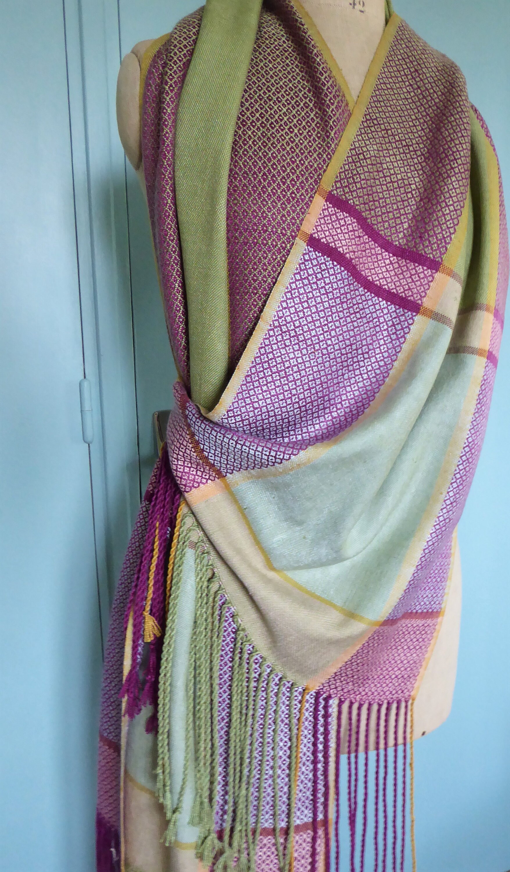 Handwoven Naturally Dyed Silk Shawl/wrap/scarf Dyed With Plants and ...
