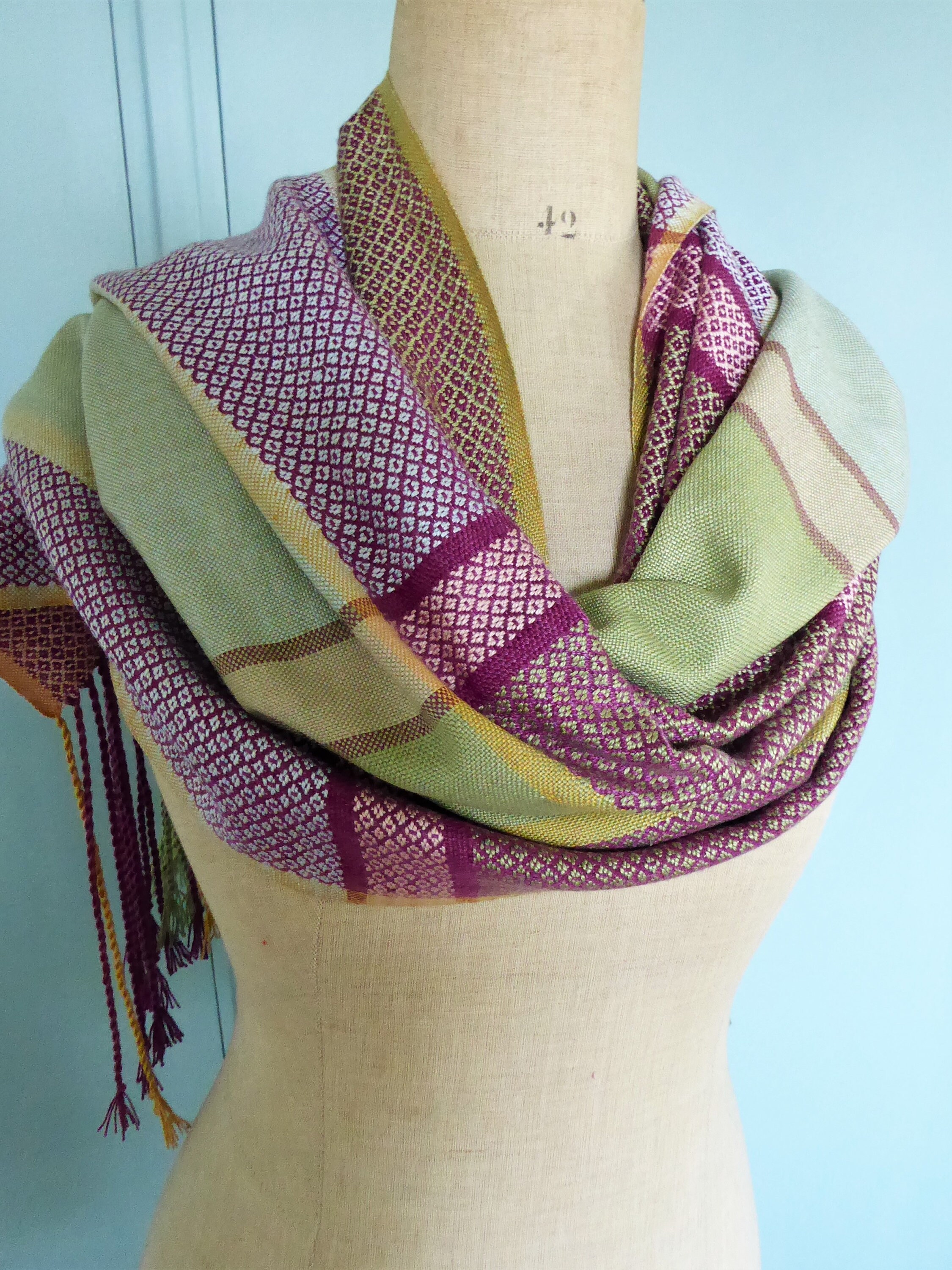 Handwoven Naturally Dyed Silk Shawl/wrap/scarf Dyed With Plants and ...