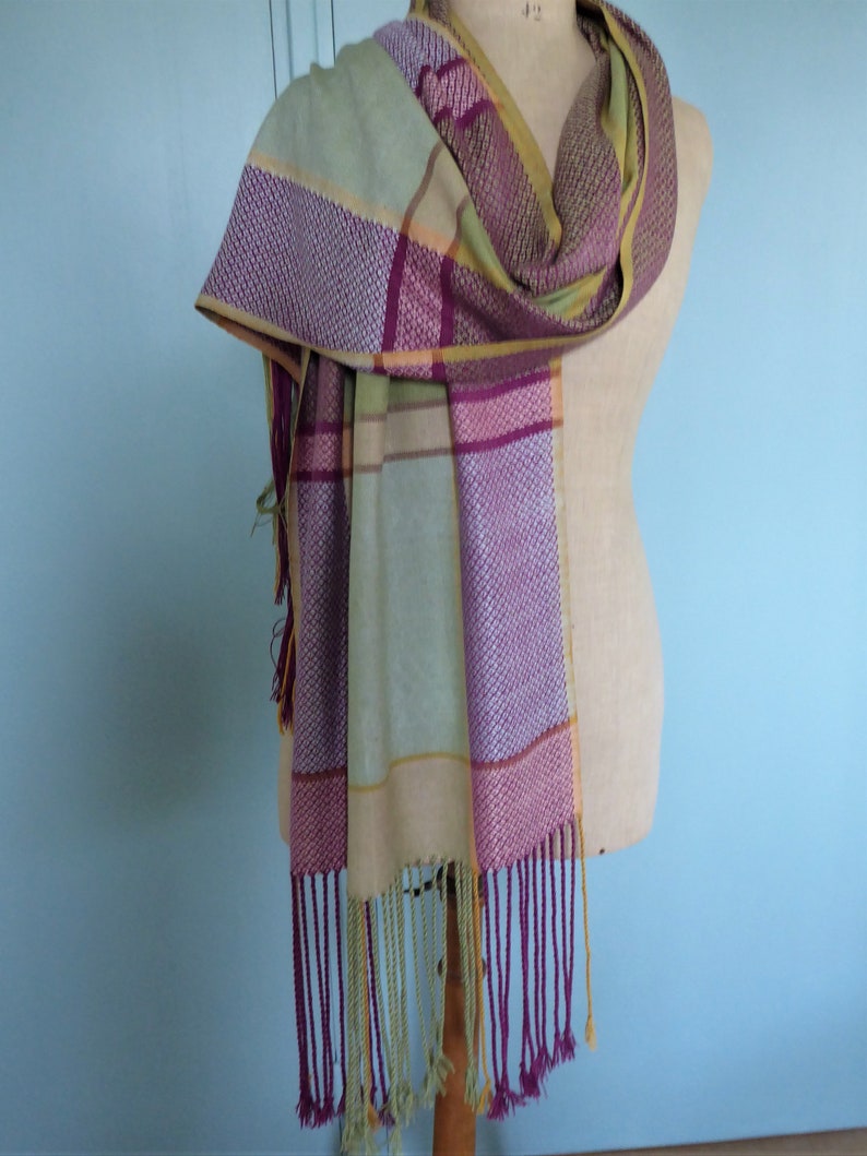 Handwoven Naturally Dyed Silk Shawl/wrap/scarf Dyed With Plants and ...