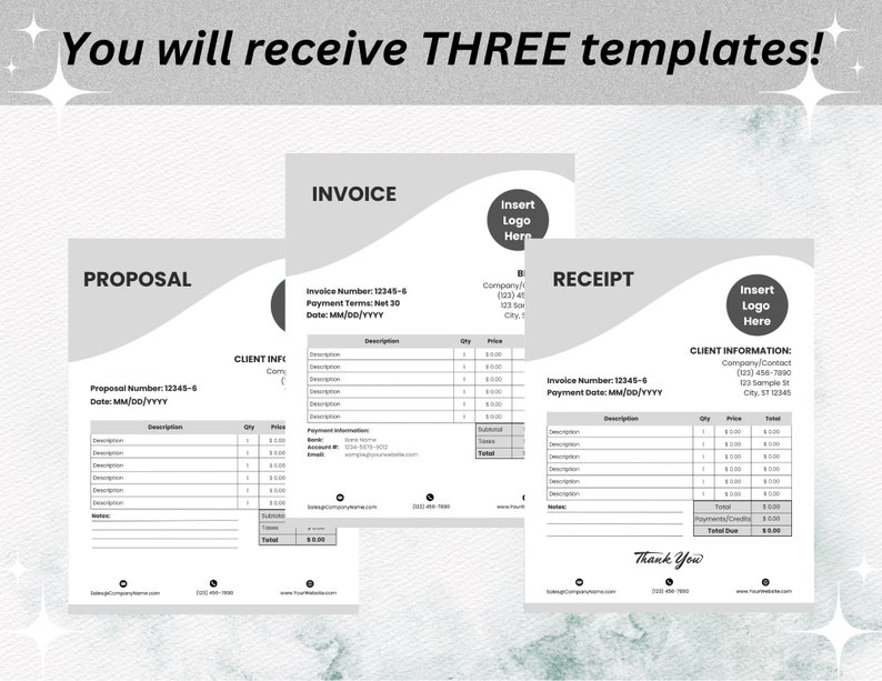 Business Bundle Templates | Quote | Proposal | Invoice | Receipt ...