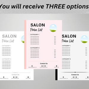 Price List Flyer, Price Sheet, Salon Pricing, Hair Pricing, Pricing ...