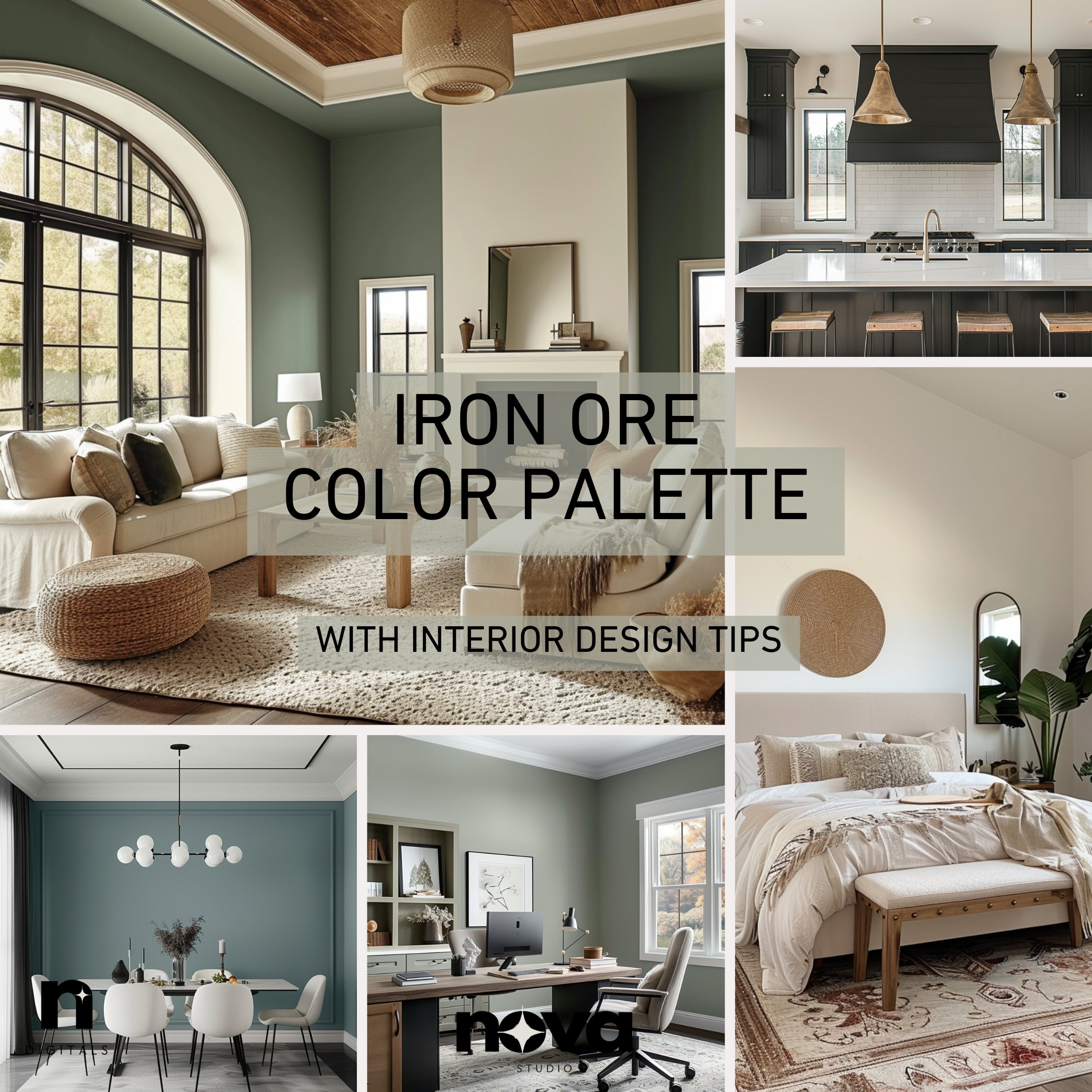 Iron Ore Sherwin Williams Paint Color Palette With Interior Design Tips ...