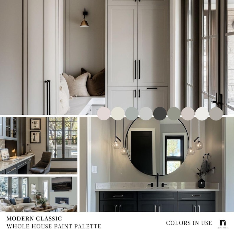 Esquema de cores para pintura de casa moderna e clássica da Sherwin ...