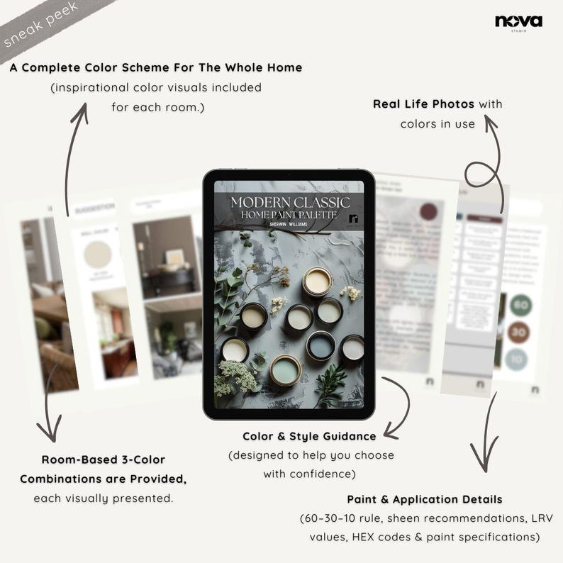 Esquema de cores para pintura de casa moderna e clássica da Sherwin ...