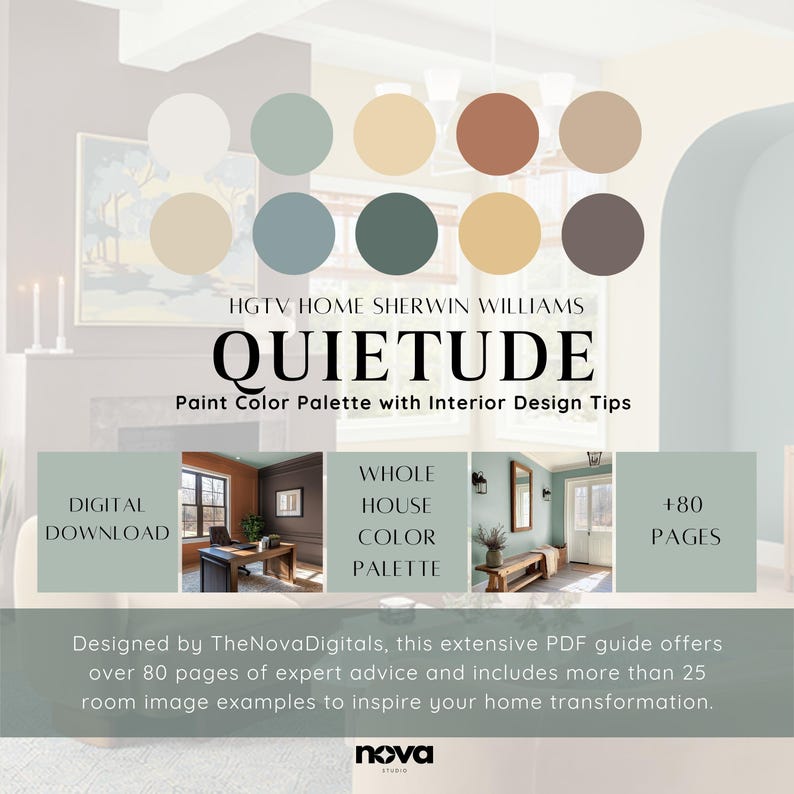 Quietude Home Color Palette: Sherwin Williams HGTV 2025 (PDF Guide) - Etsy