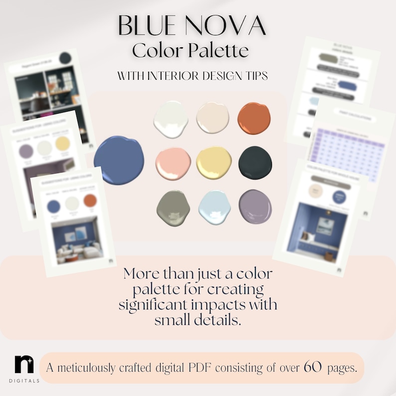 Blue Nova Paint Color Palette Benjamin Moore, Color of the Year 2024 ...
