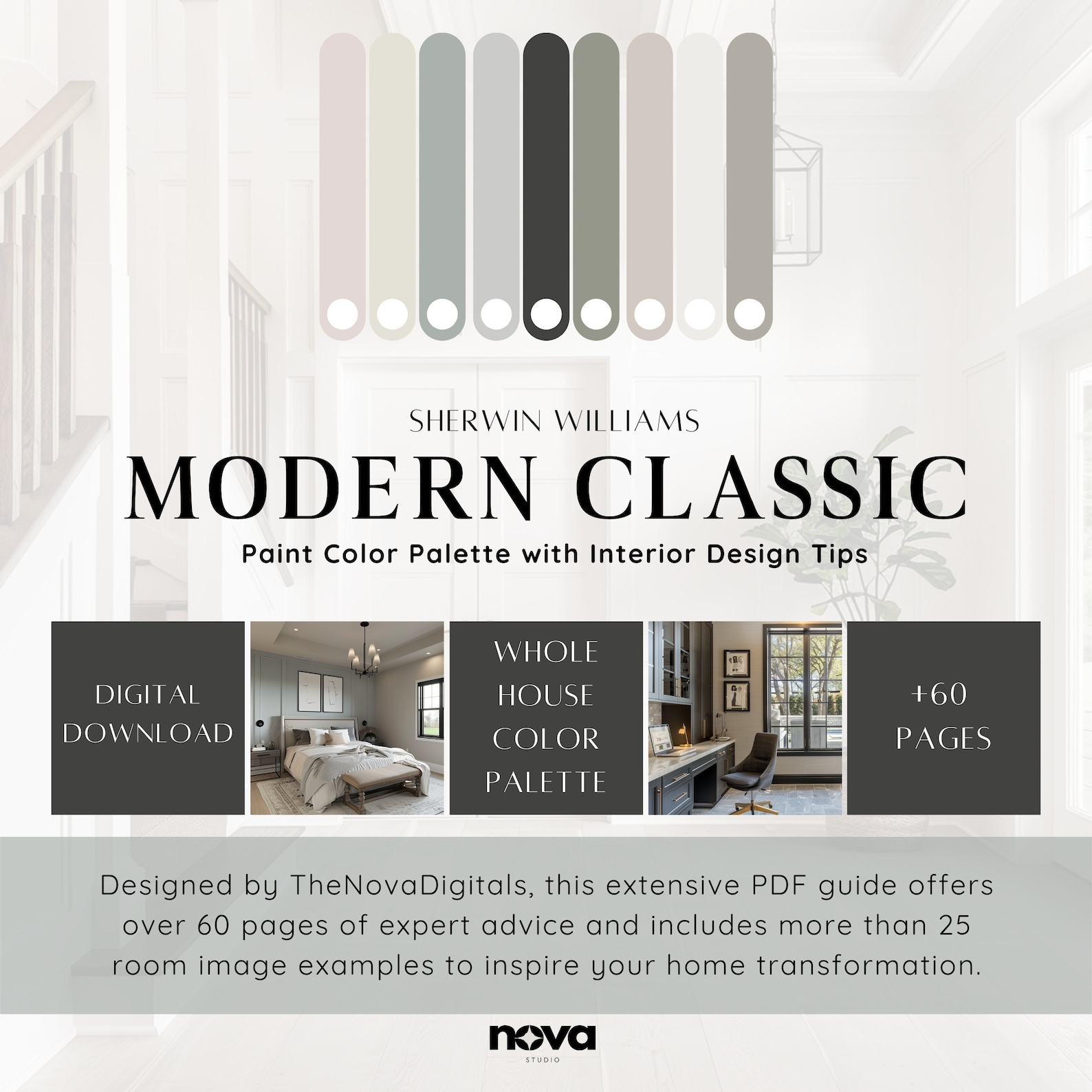 Sherwin Williams Modern Classic Home Paint Scheme, Whole Home Color ...