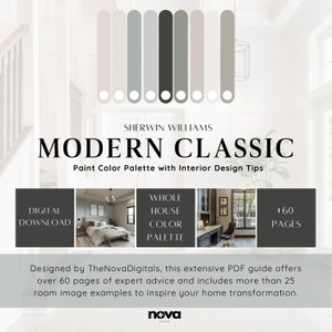Sherwin Williams Modern Classic Home Paint Scheme, Whole Home Color ...