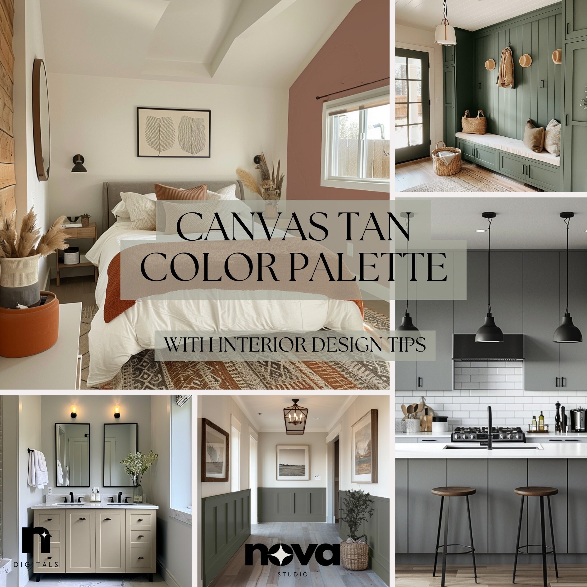CANVAS TAN Sherwin Williams Paint Palette, Whole House Color Palette ...