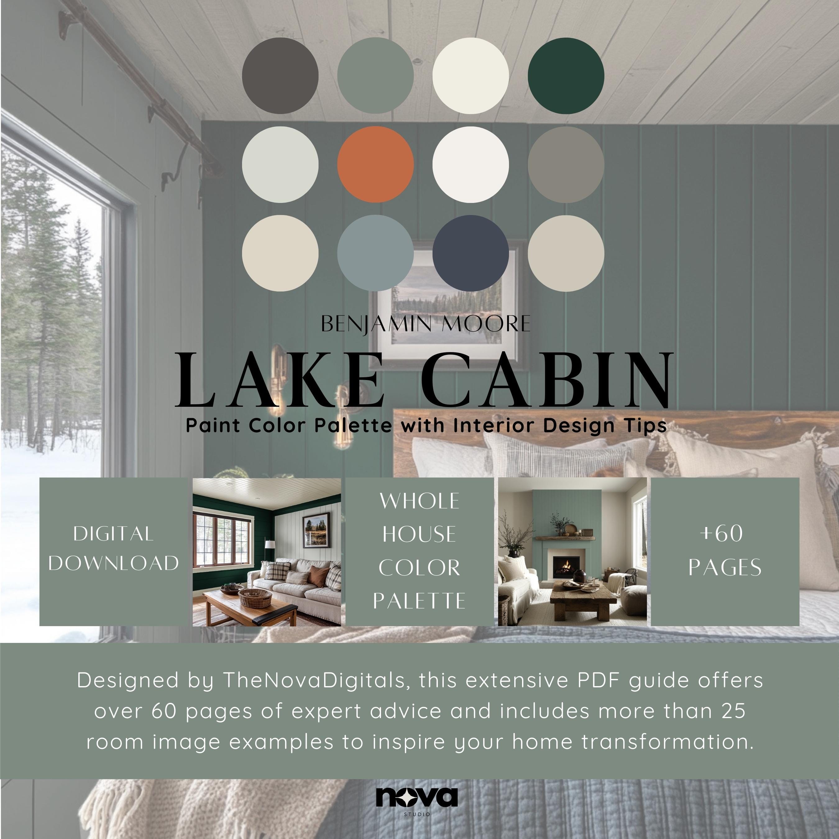 Lake Cabin Home Color Palette: Benjamin Moore Paint Scheme (PDF) - Etsy