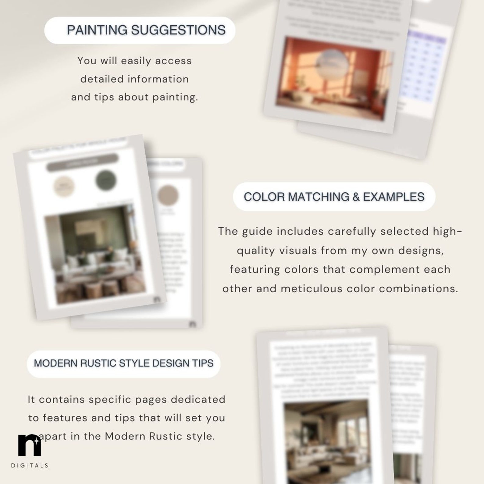 RUSTIC MODERN Home Color Palette, Sherwin Williams Paint Palette, Whole ...
