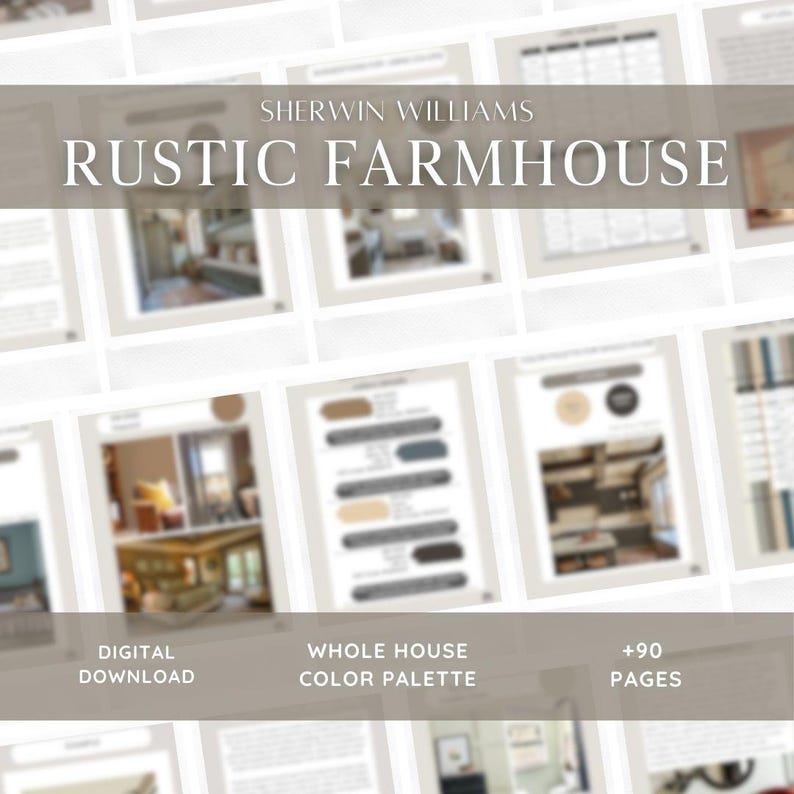Rustic Farmhouse Home Paint Color Palette for Cozy Home Decor, Neutral ...