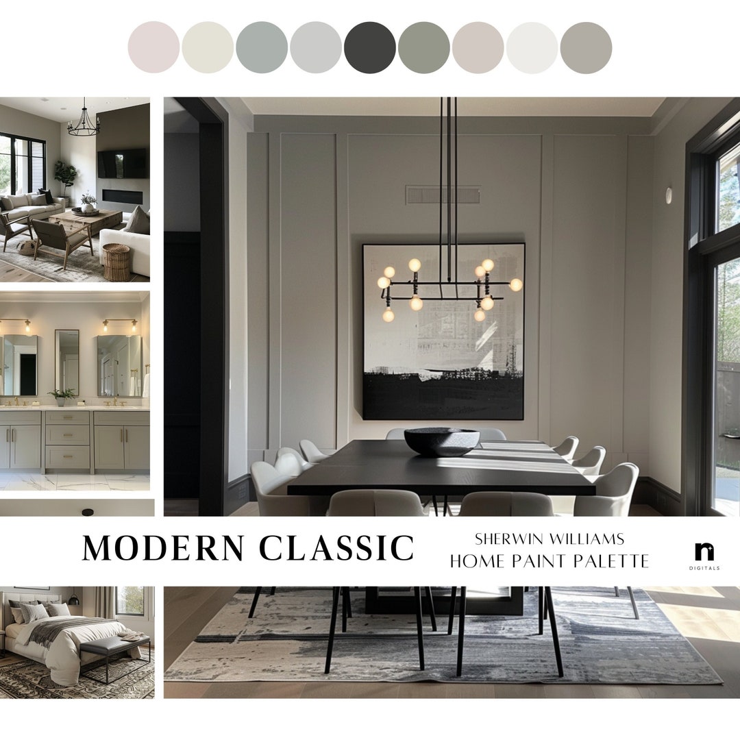 Esquema de cores para pintura de casa moderna e clássica da Sherwin ...