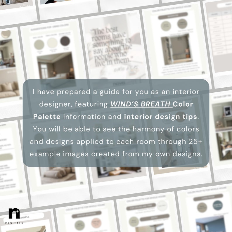 WIND'S BREATH Benjamin Moore Home Paint Color Palette With Interior ...