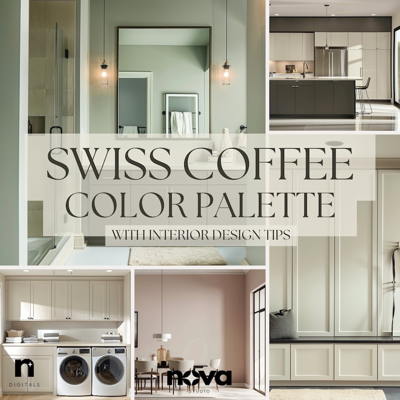 SWISS COFFEE Benjamin Moore Whole House Paint Palette, Neutral Interior ...