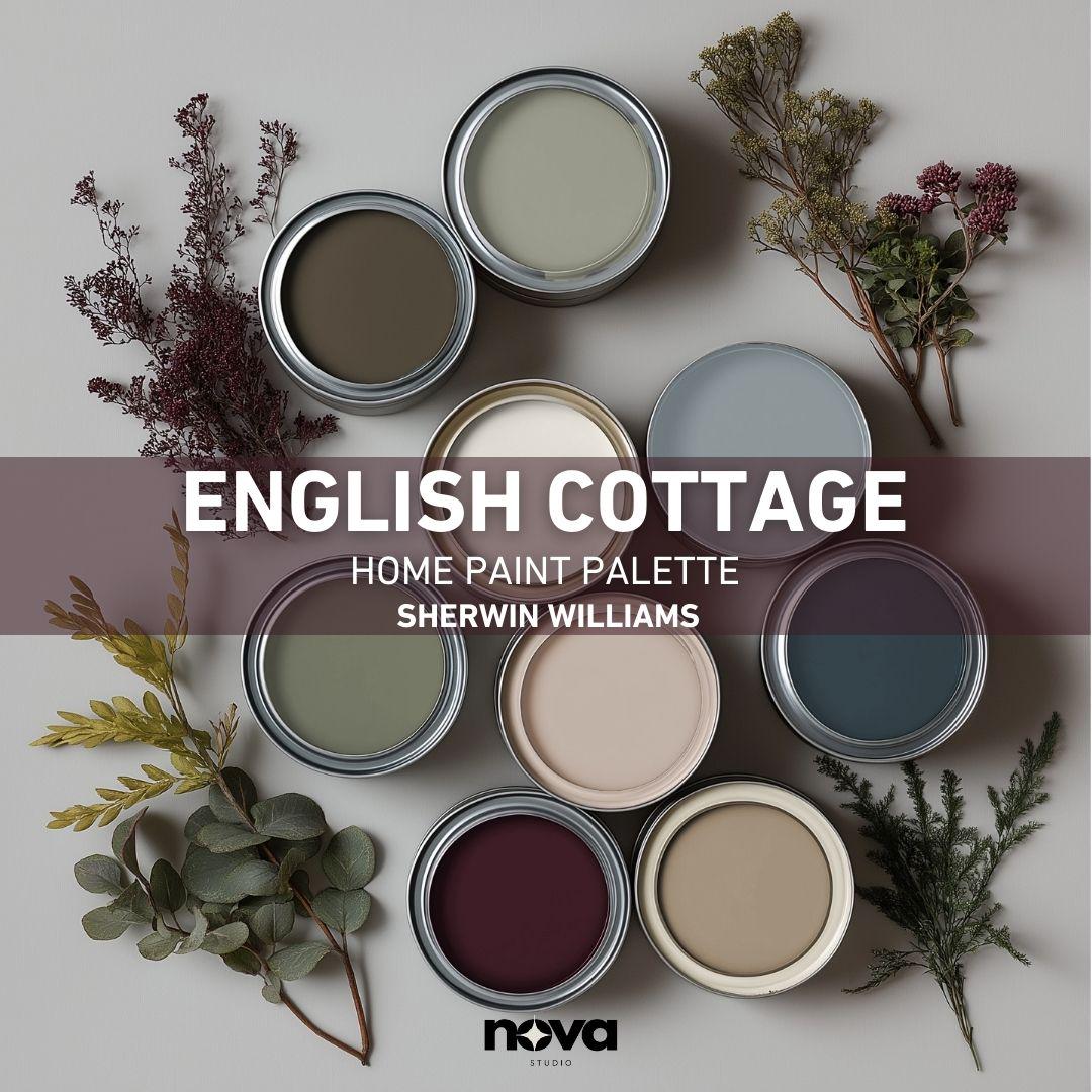 ENGLISH COTTAGE Whole House Paint Color Palette Sherwin Williams Home ...