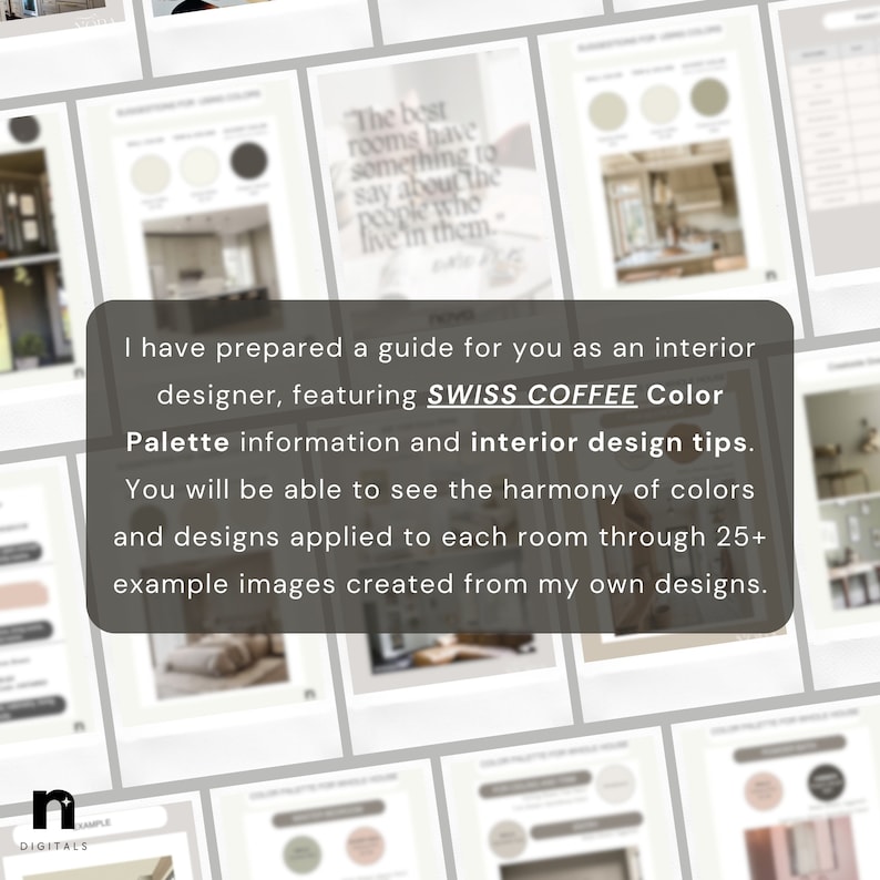 SWISS COFFEE Benjamin Moore Whole House Paint Palette, Neutral Interior ...