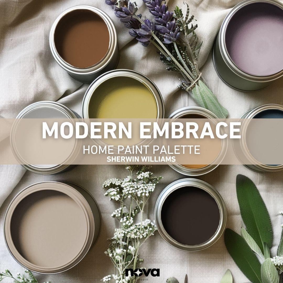Modern Embrace Home Paint Palette, Neutral Interior Color Scheme ...