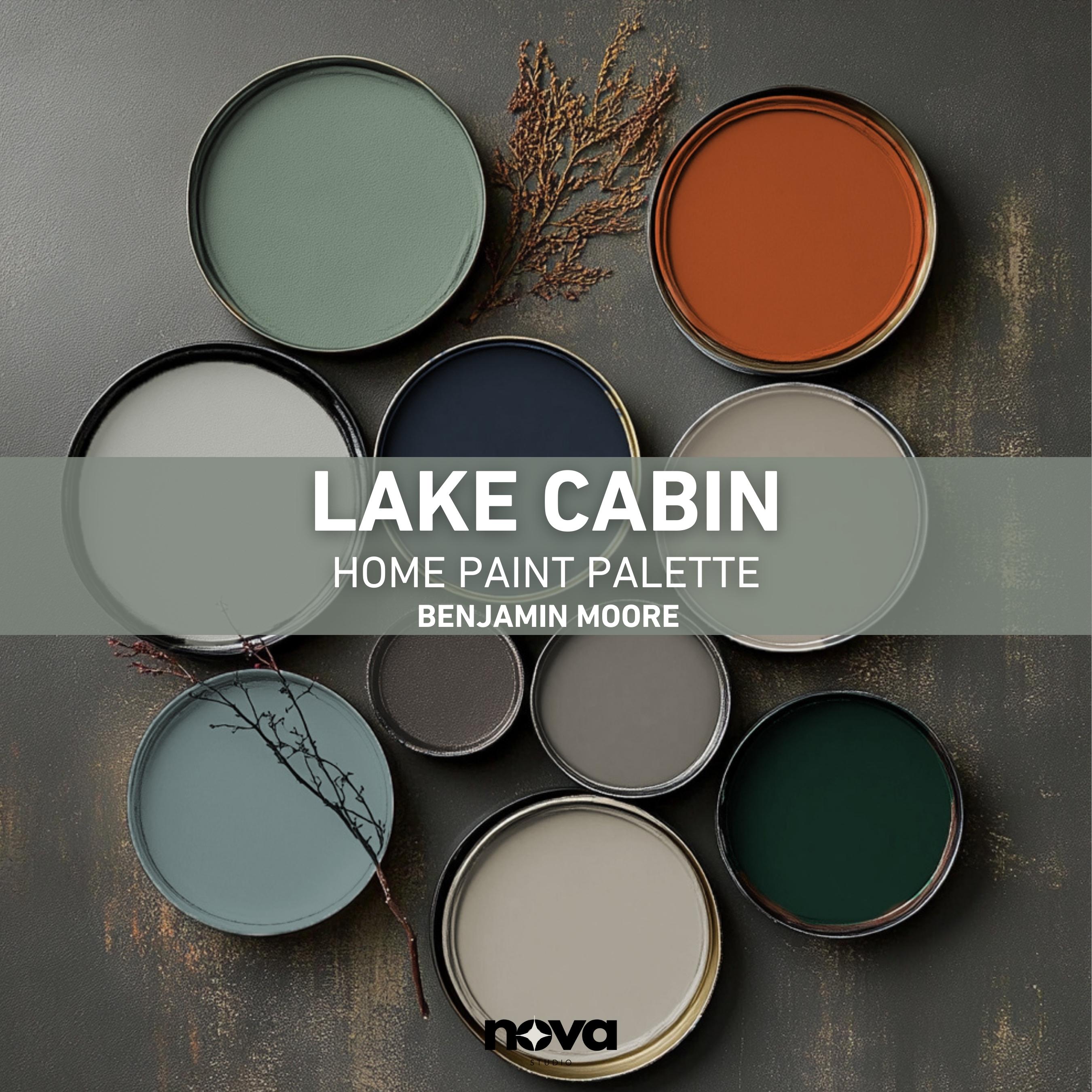 LAKE CABIN Benjamin Moore Home Color Palette Whole House Paint Scheme ...