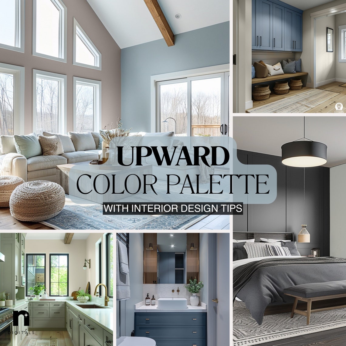 UPWARD Color of the Year 2024 Home Color Palette, Sherwin Williams ...