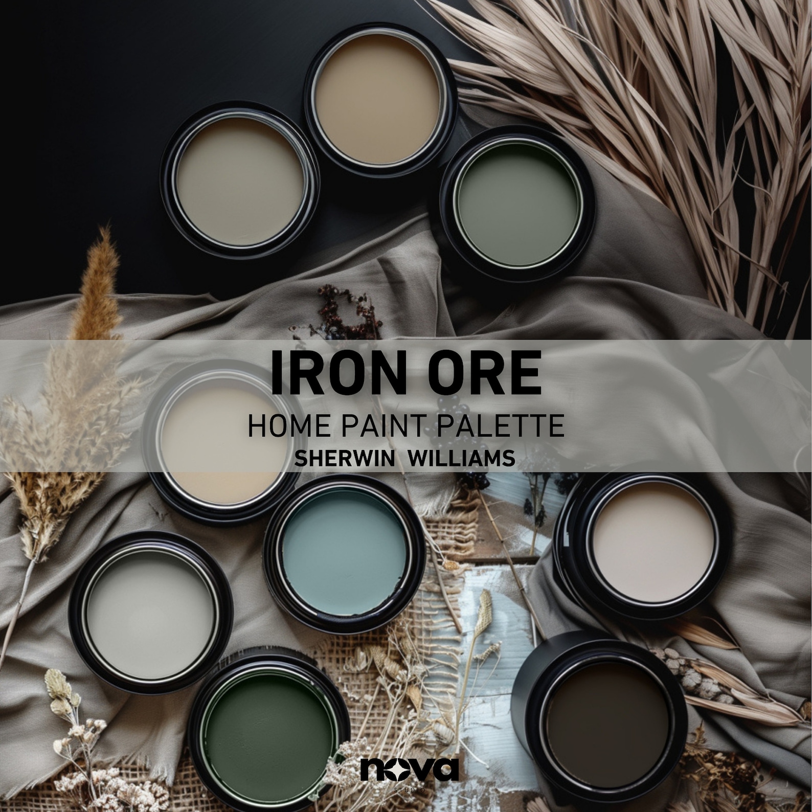 Iron Ore Sherwin Williams Paint Color Palette With Interior Design Tips ...
