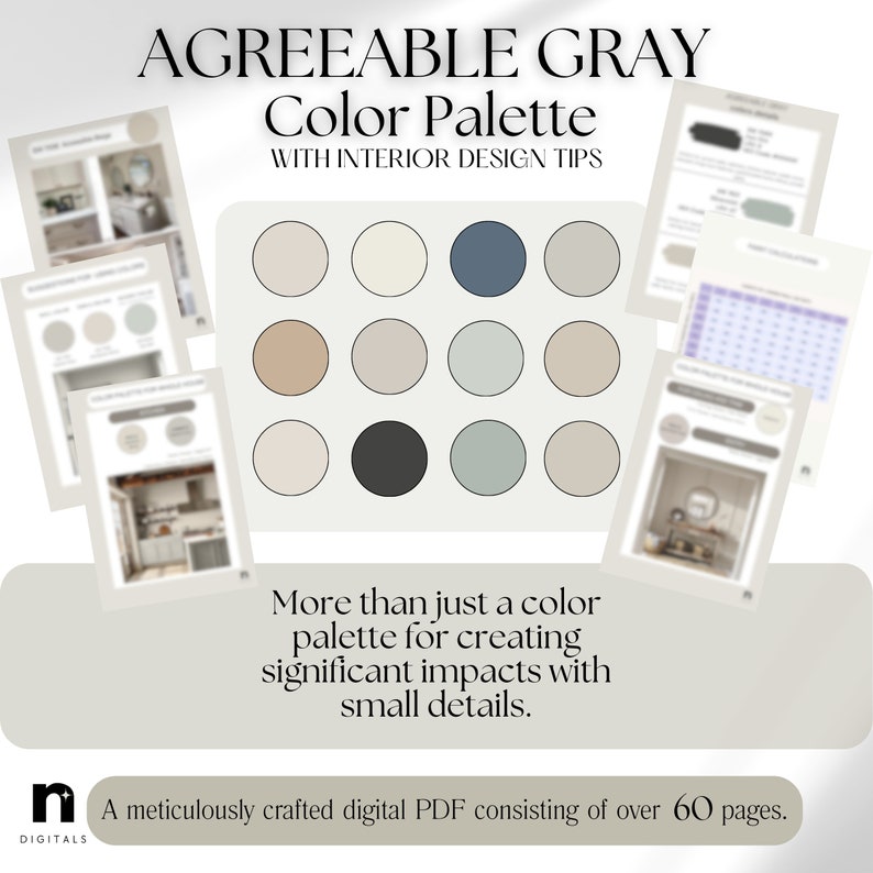 Agreeable Gray Sherwin Williams Color Palette, Whole House Paint Scheme ...