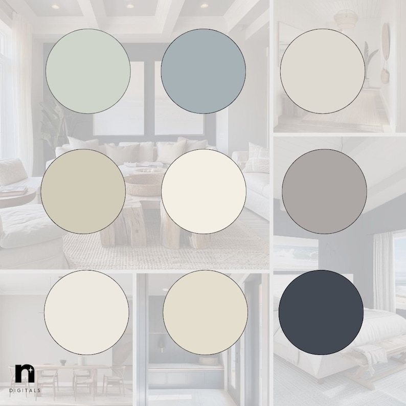 Beach House Paint Color Palette Sherwin Williams Home Palette, Whole ...