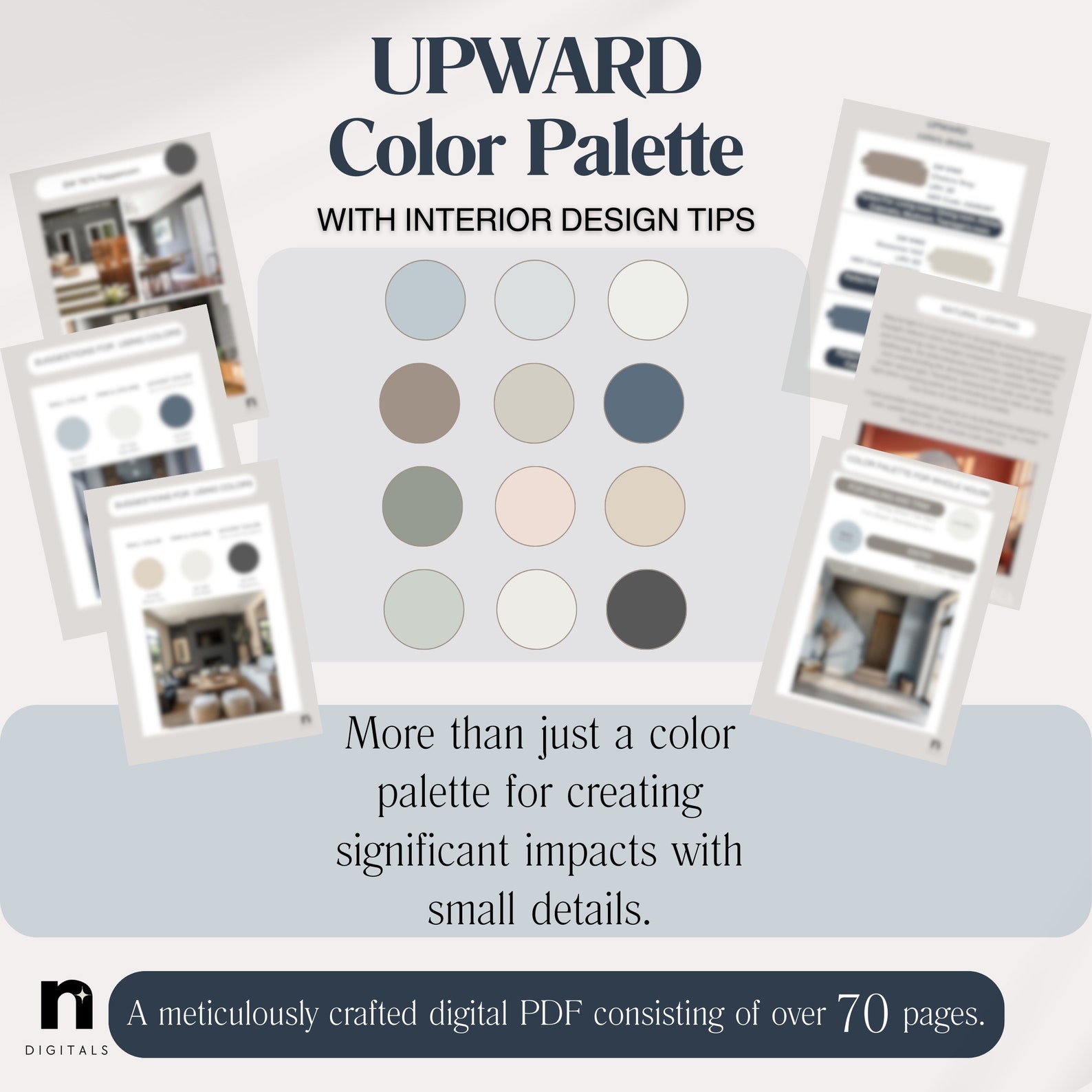 UPWARD Color of the Year 2024 Home Color Palette, Sherwin Williams ...