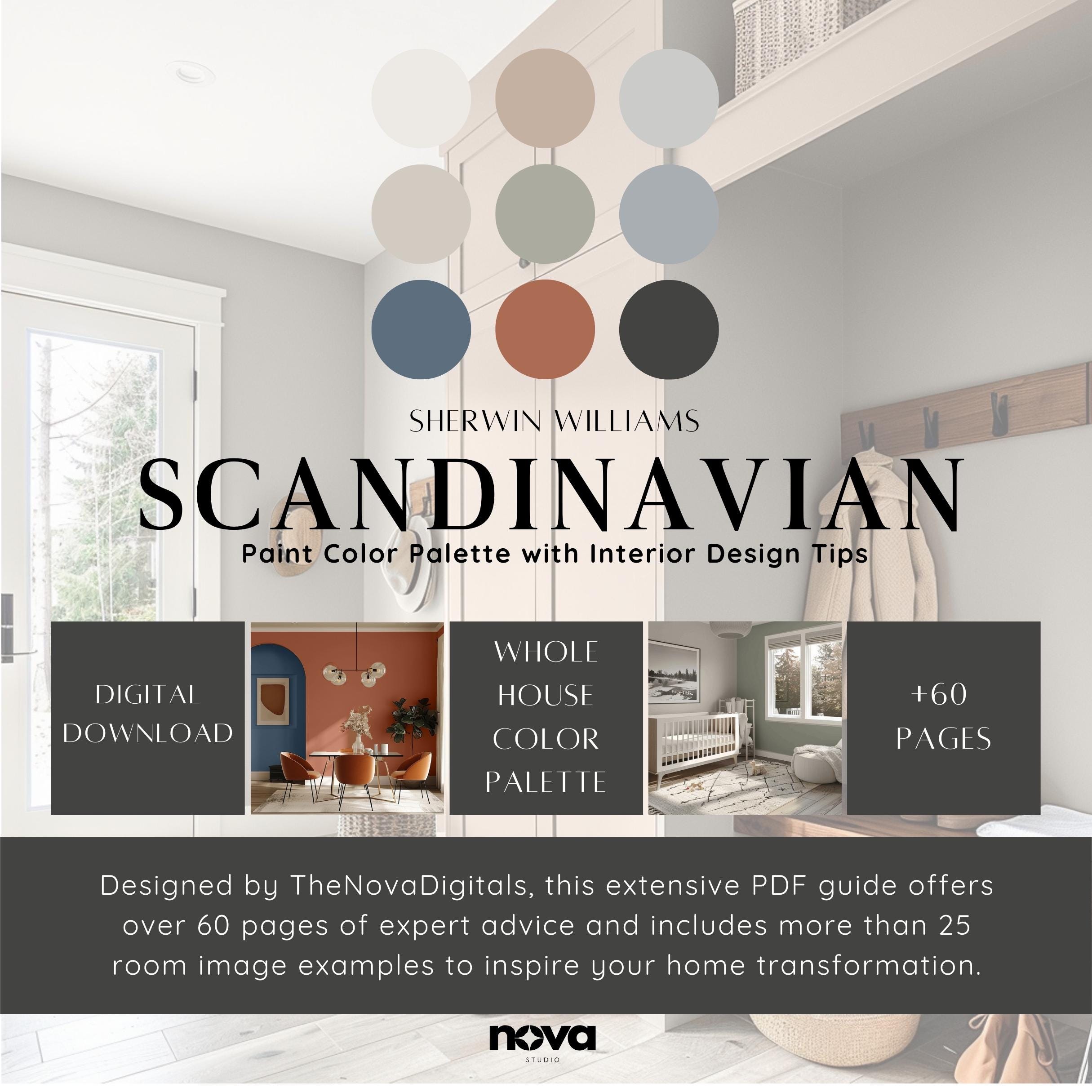 SCANDINAVIAN Sherwin Williams Paint Palette, Whole House Paint Color ...