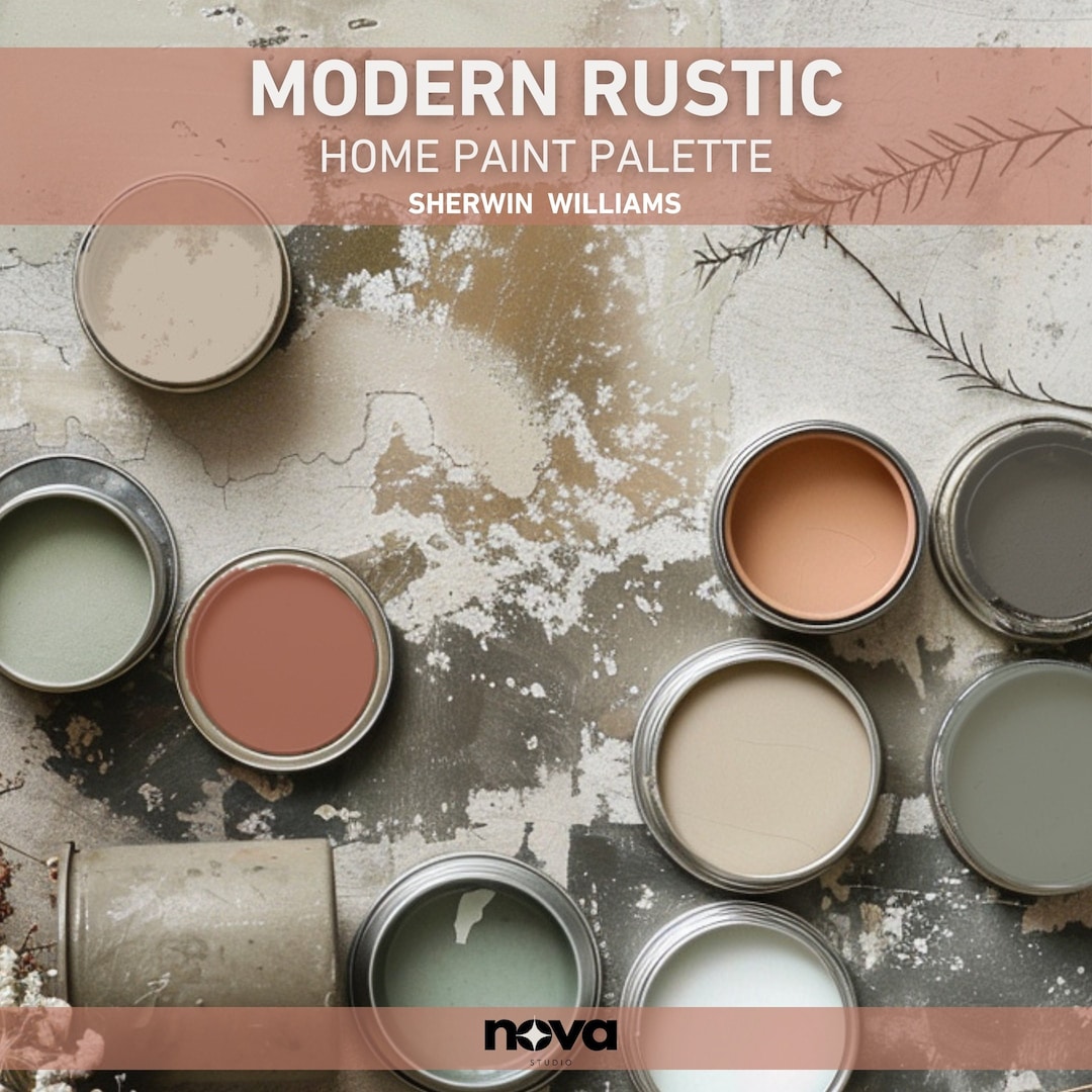 RUSTIC MODERN Home Color Palette, Sherwin Williams Paint Palette, Whole ...