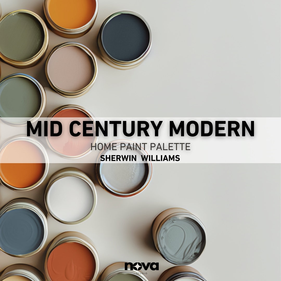 Sherwin Williams Mid Century Modern Home Color Palette, Whole House ...