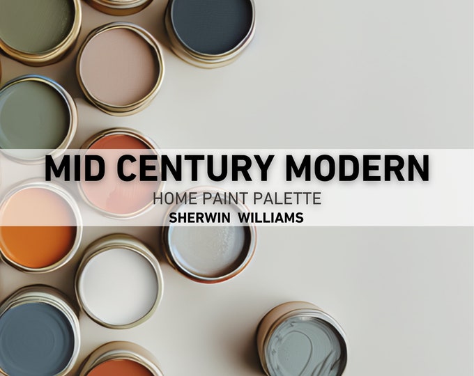 Mid Century Modern Eclectic Paint Color Palette: Sherwin Williams Whole ...