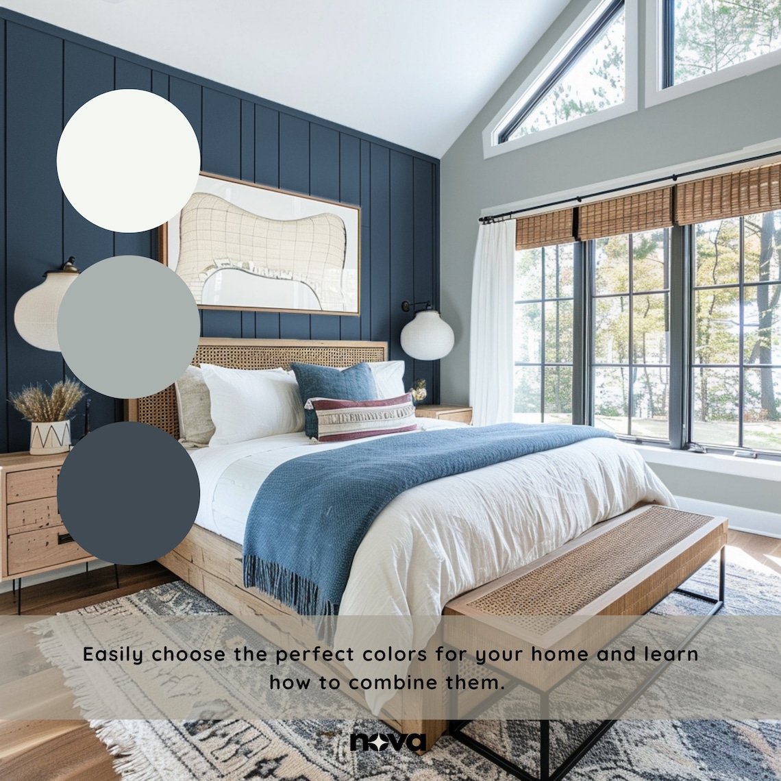 Lake House Home Paint Palette, Benjamin Moore Whole Home Color Scheme ...